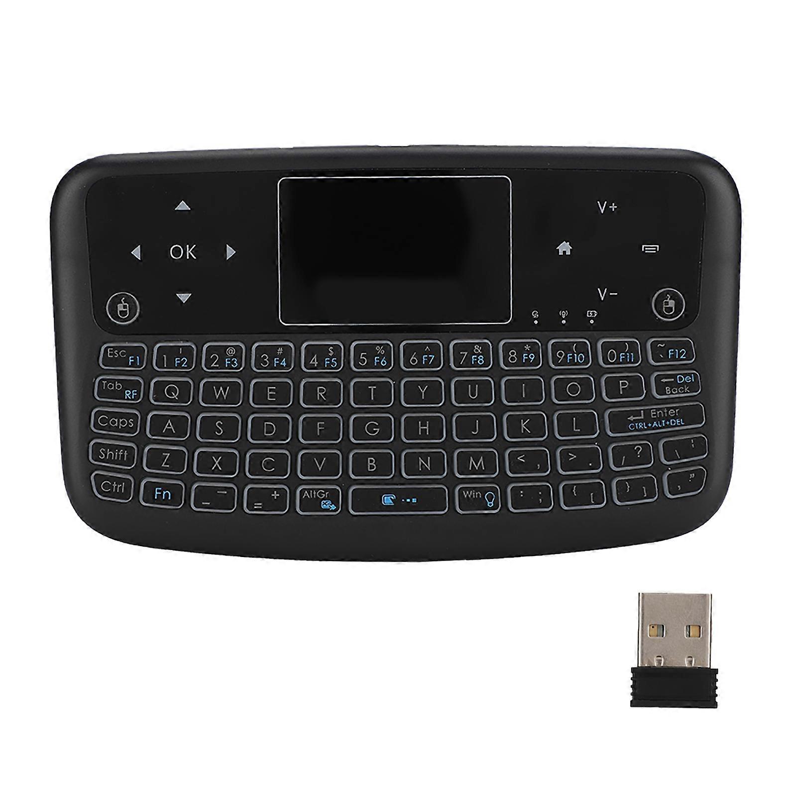 Mini Touch Flat Backlight 2.4G Button Wireless Keyboard Left and Right ...