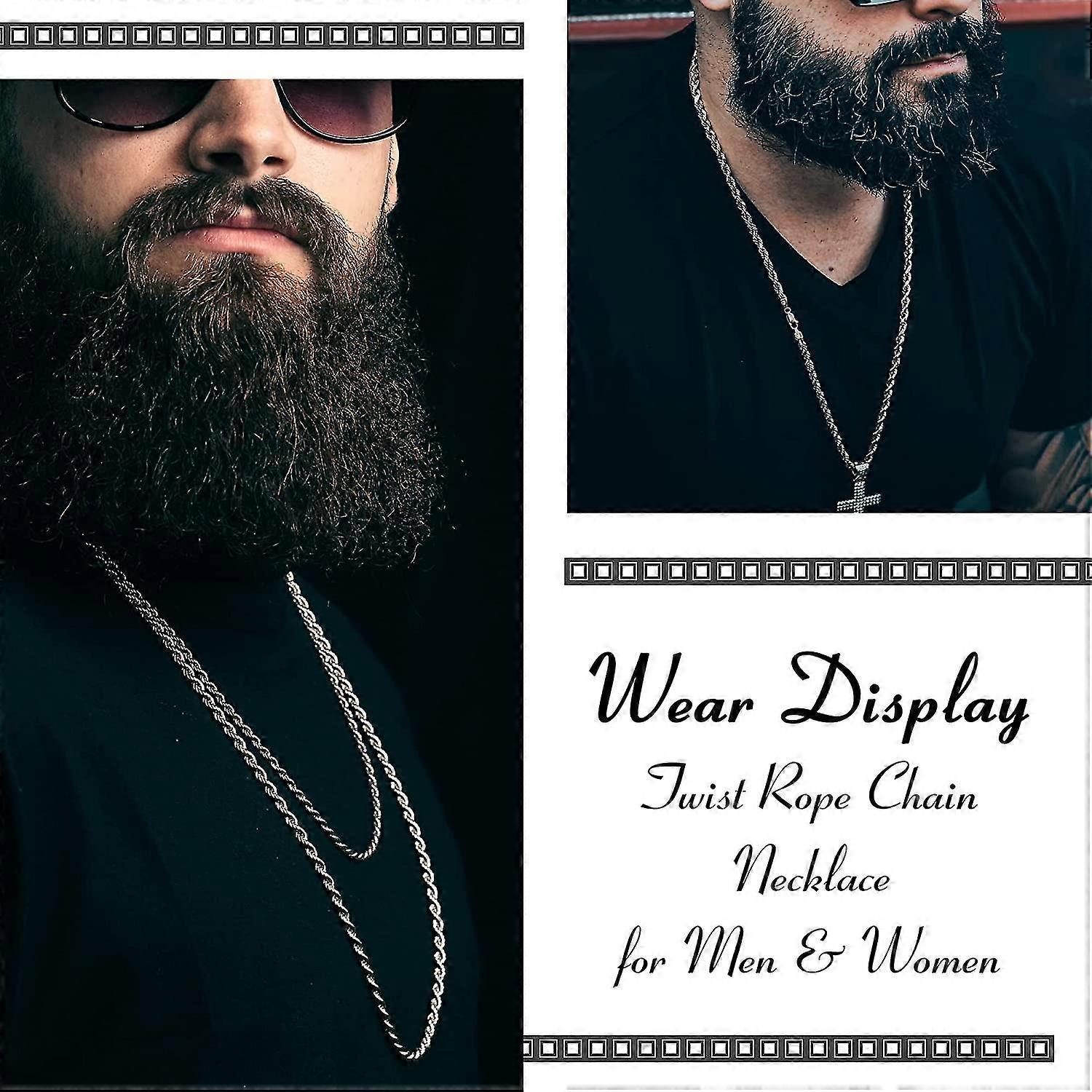 Twist Chain Necklace - Stainless Steel Rope Jewelry For Men & Women ...