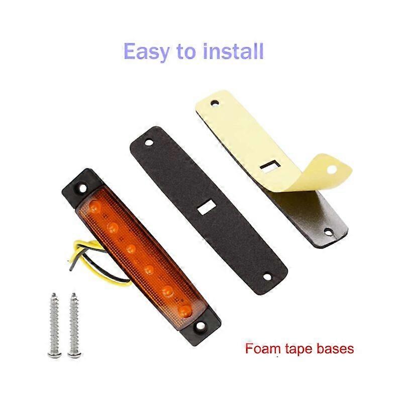 10st LED-sidomarkeringsljus, 12V främre bakre LED-markeringsljusindikator sidomarkeringsljus för ...