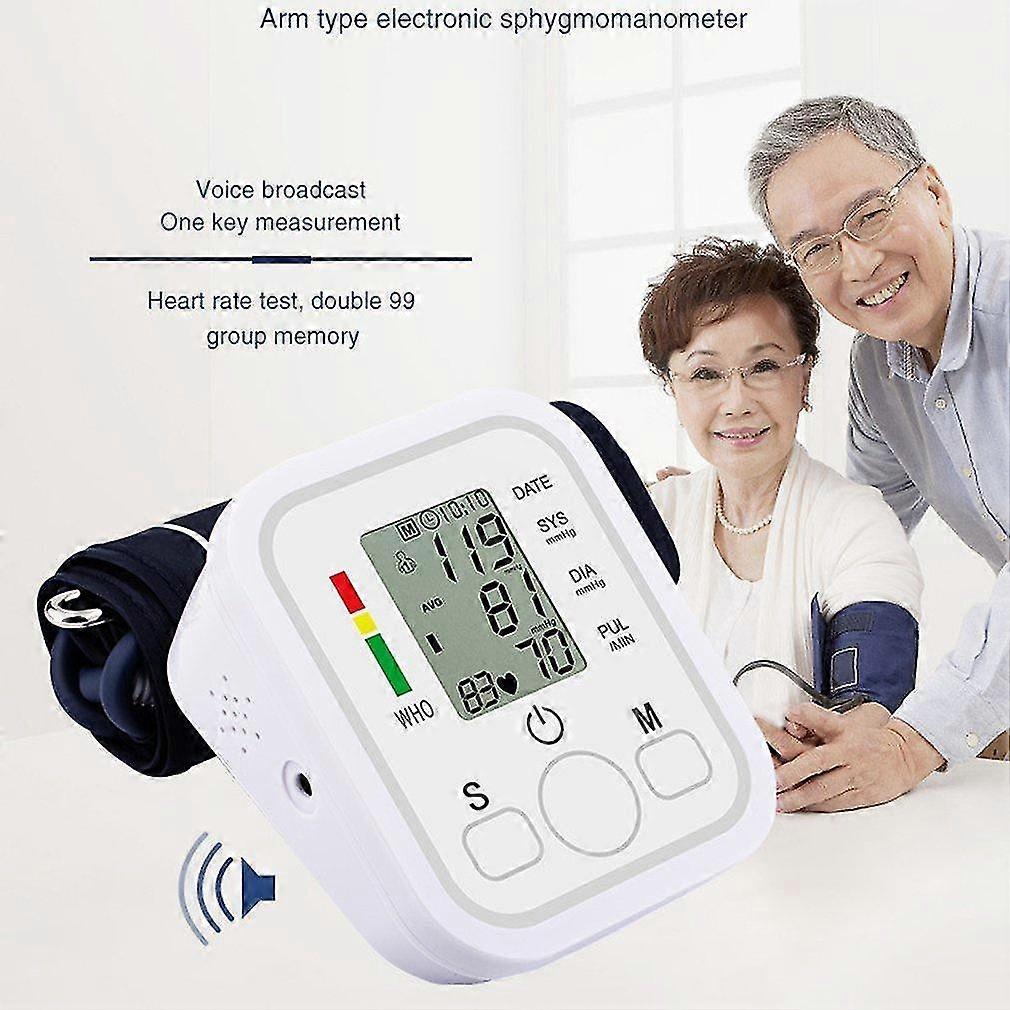 Digital Blood Pressure Monitor Home Sphygmomanometer Automatic Heart ...