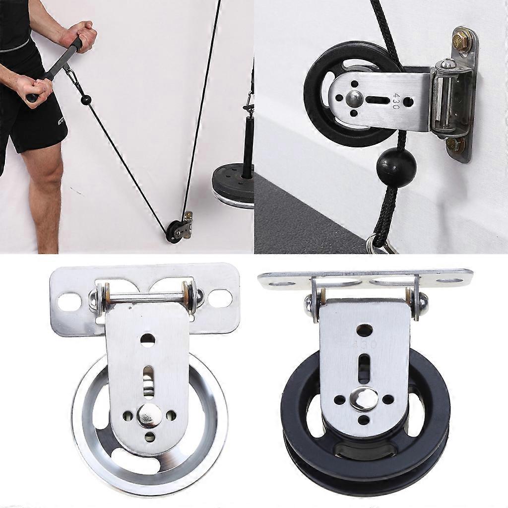 Wall Mount Homes Gym Rotating Mute Pulley DIY Gym Pulley System Easy to ...