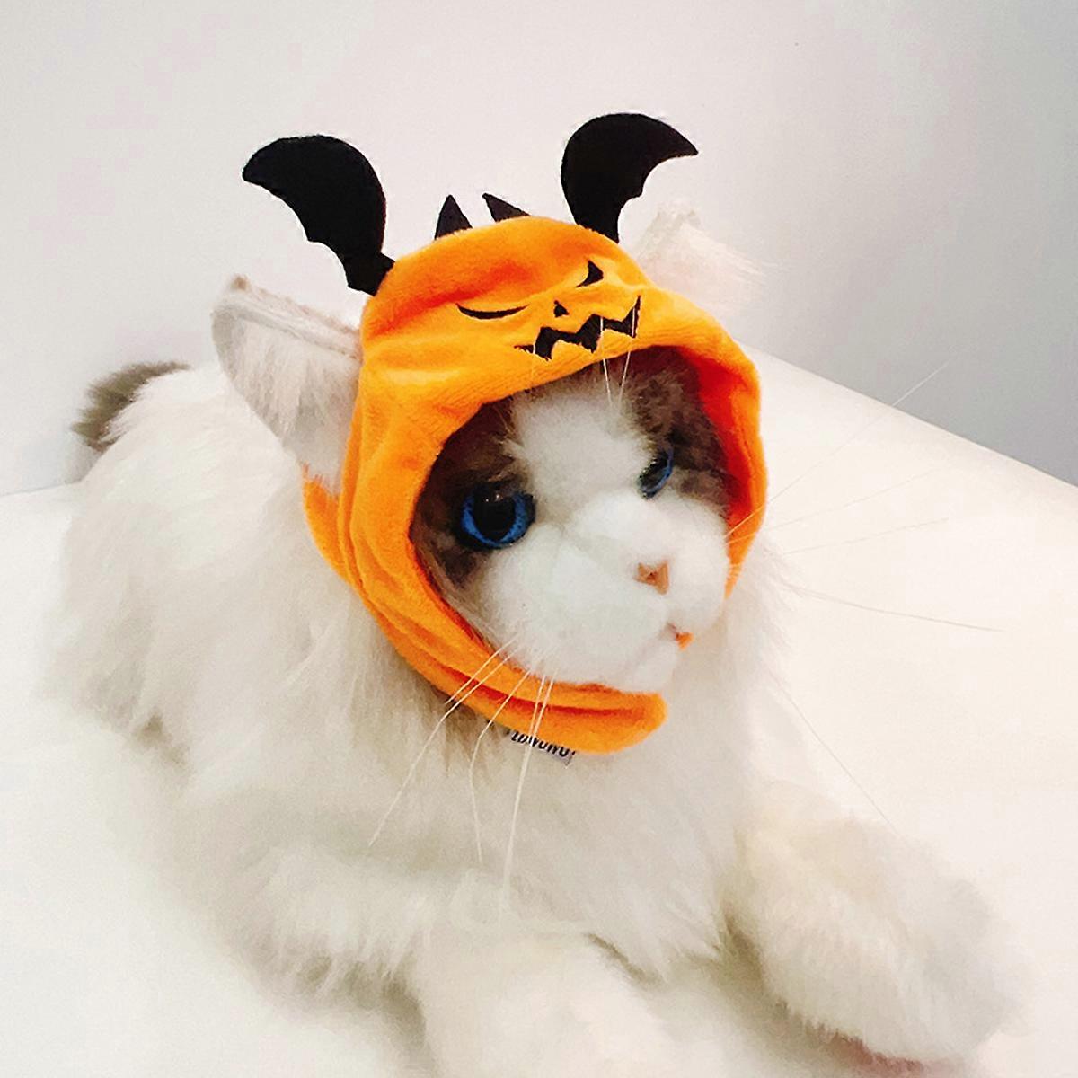 Dog Halloween Hat Kitten Pumpkin Bat Cap Puppy Party Cosplay Costume ...