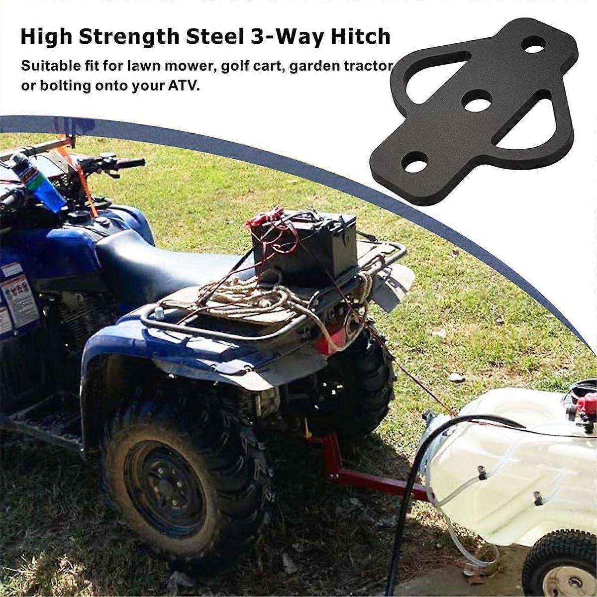 3-Way Trailer Hitch Adapter Receiver Hitch for Lawn Mower Three Way ATV ...