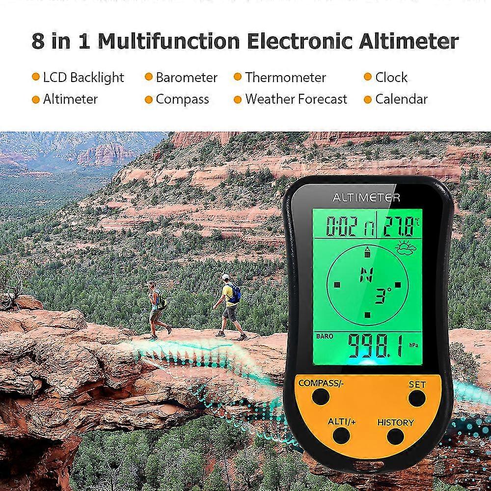 Electronic Digital Altimeter 8 In 1 Multifunction Lcd Backlight Mini ...