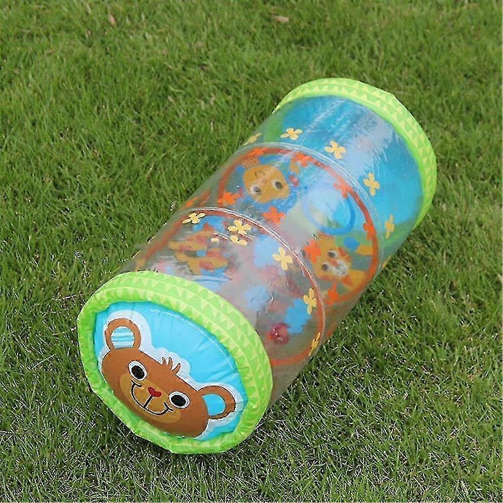 Inflatable Crawl Roller With Ball And Bell Play Toy Toddler Infant Baby ...