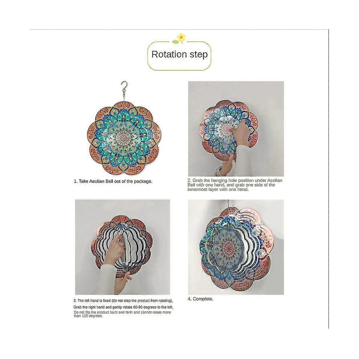 3d Wind Spinners- Swivel Hanging Wind Catcher In Outdoor Garden Balcony ...