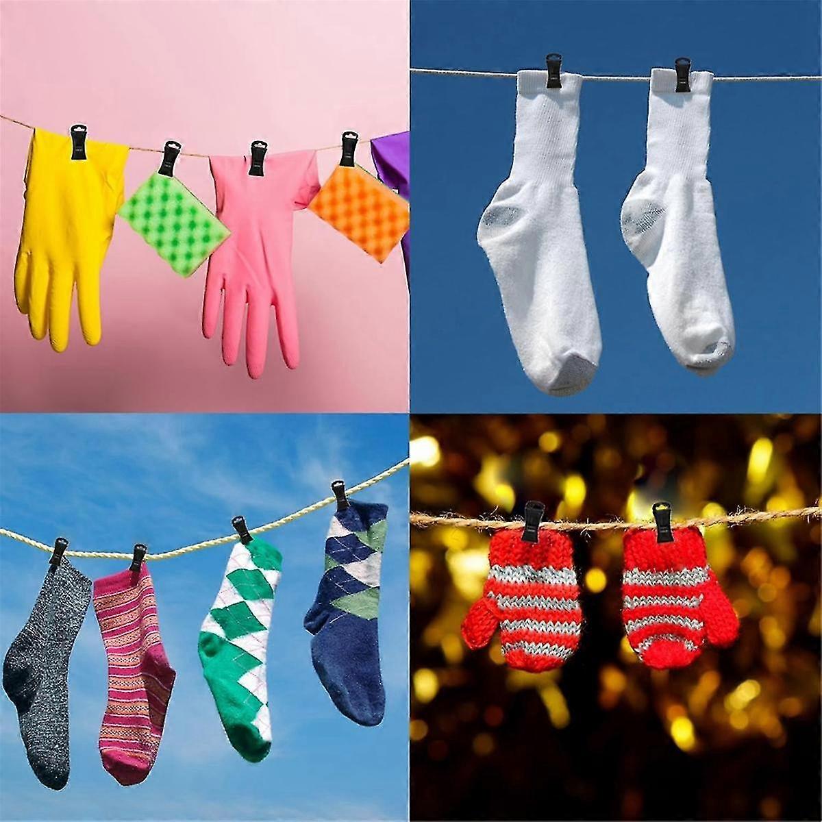 50 Sock Clips For Washing Machine And Dryer, Laundry Clips, Socks ...