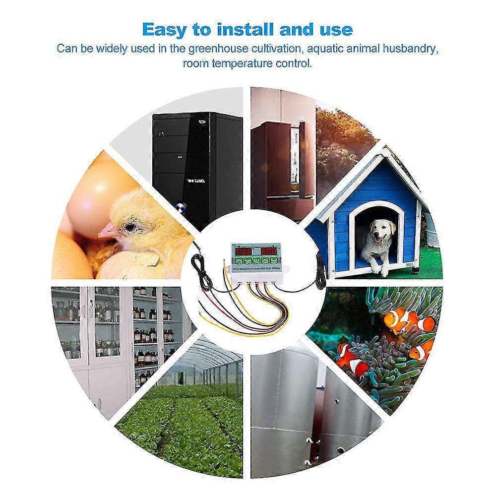 Microcomputer Intelligent Digital Temperature Controller With Dual Display Zfx-st3012 12v/120w ...