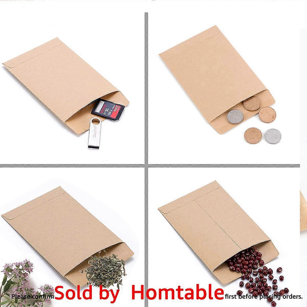 100pcs Kraft Small Coin Envelopes Kraft Packets Envelopes for Garden ...