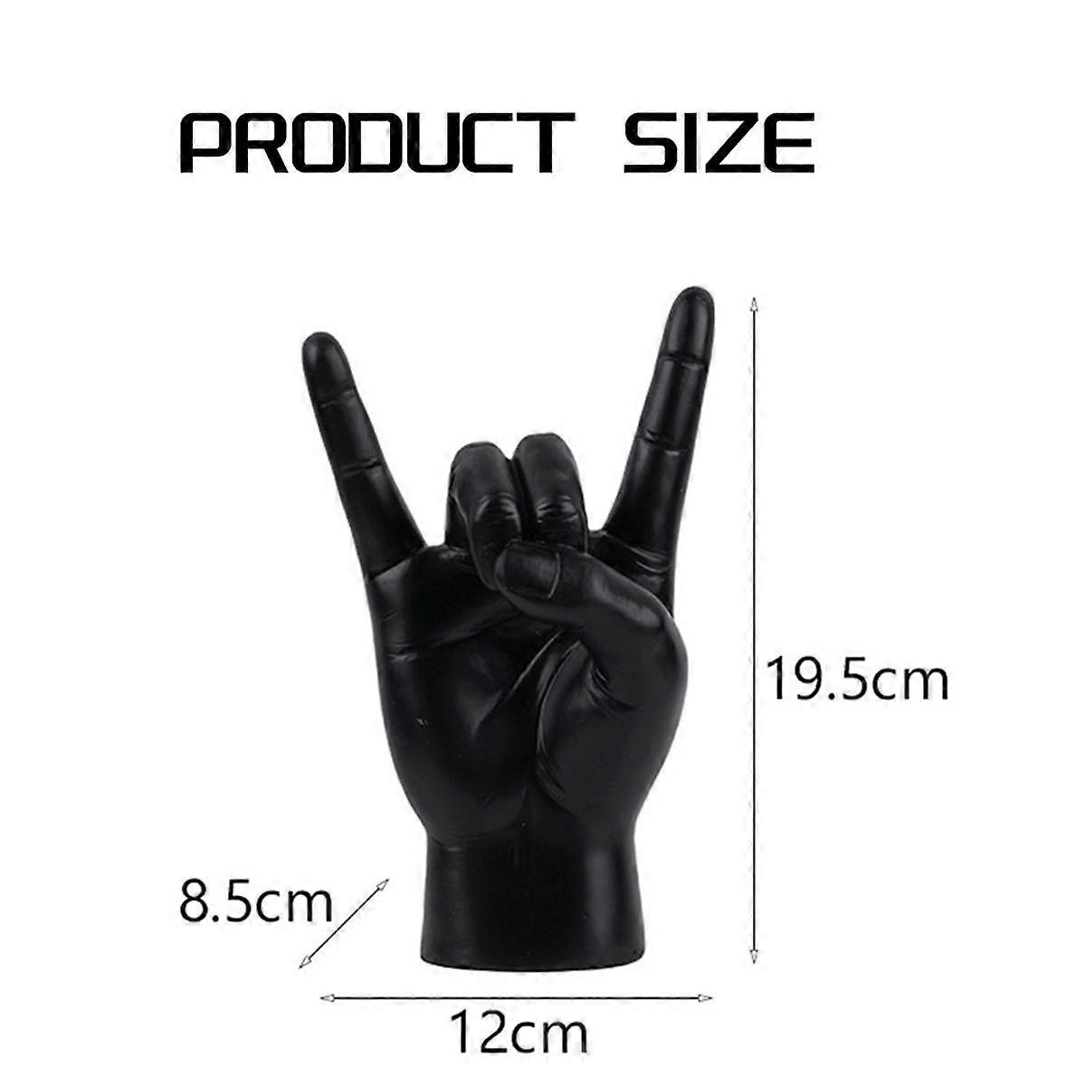 Rock Hand Gesture Statue Rock Music Art Craft Finger Sculpture for Rock ...