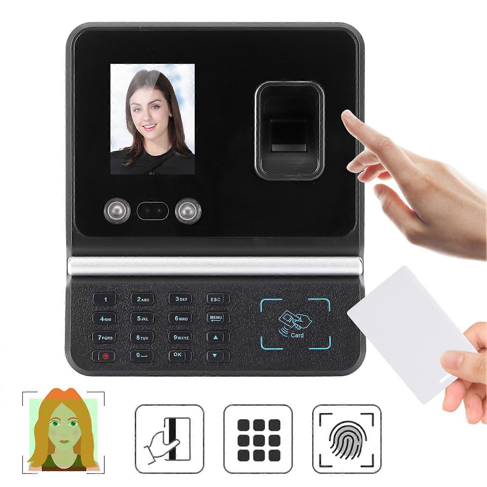 Access Control Attendance Machine 2.8in Color Screen TCP/IP Face Fingerprint Password ID Card ...