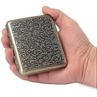 Cigarettfodral, retro metall cigarettask dubbelsidig fjäderklämma öppen ...