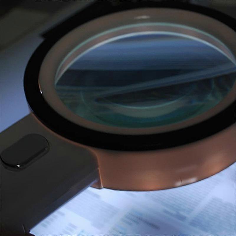 Magnifying Glass 20X, Large Magnifier with Light, LED Illuminated ...
