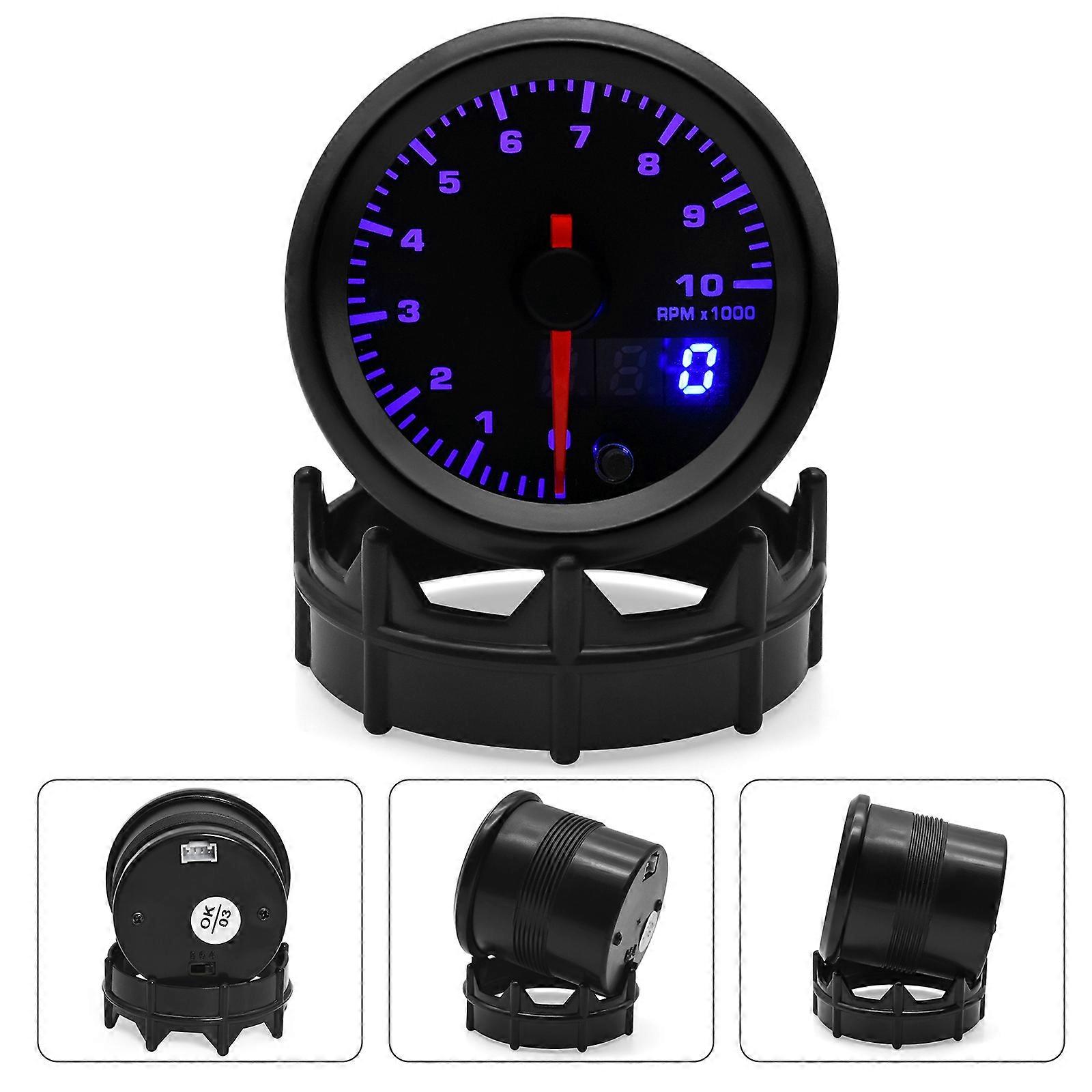 HD 52mm 7 Colors Tachometer High Speed Car Boost Water Temp Oil Temp ...