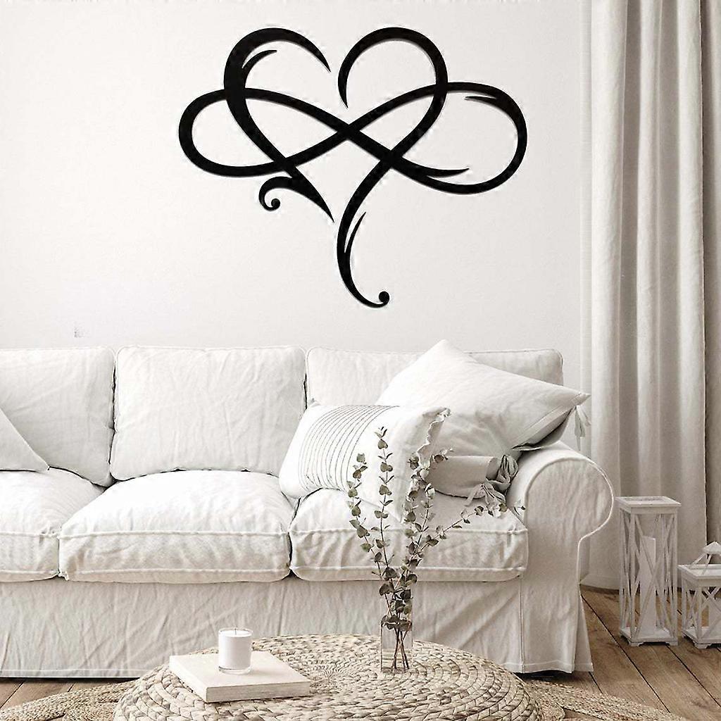 Metal for Infinity Heart Sign Wall Pendant Art Love Wall Sign Metal ...