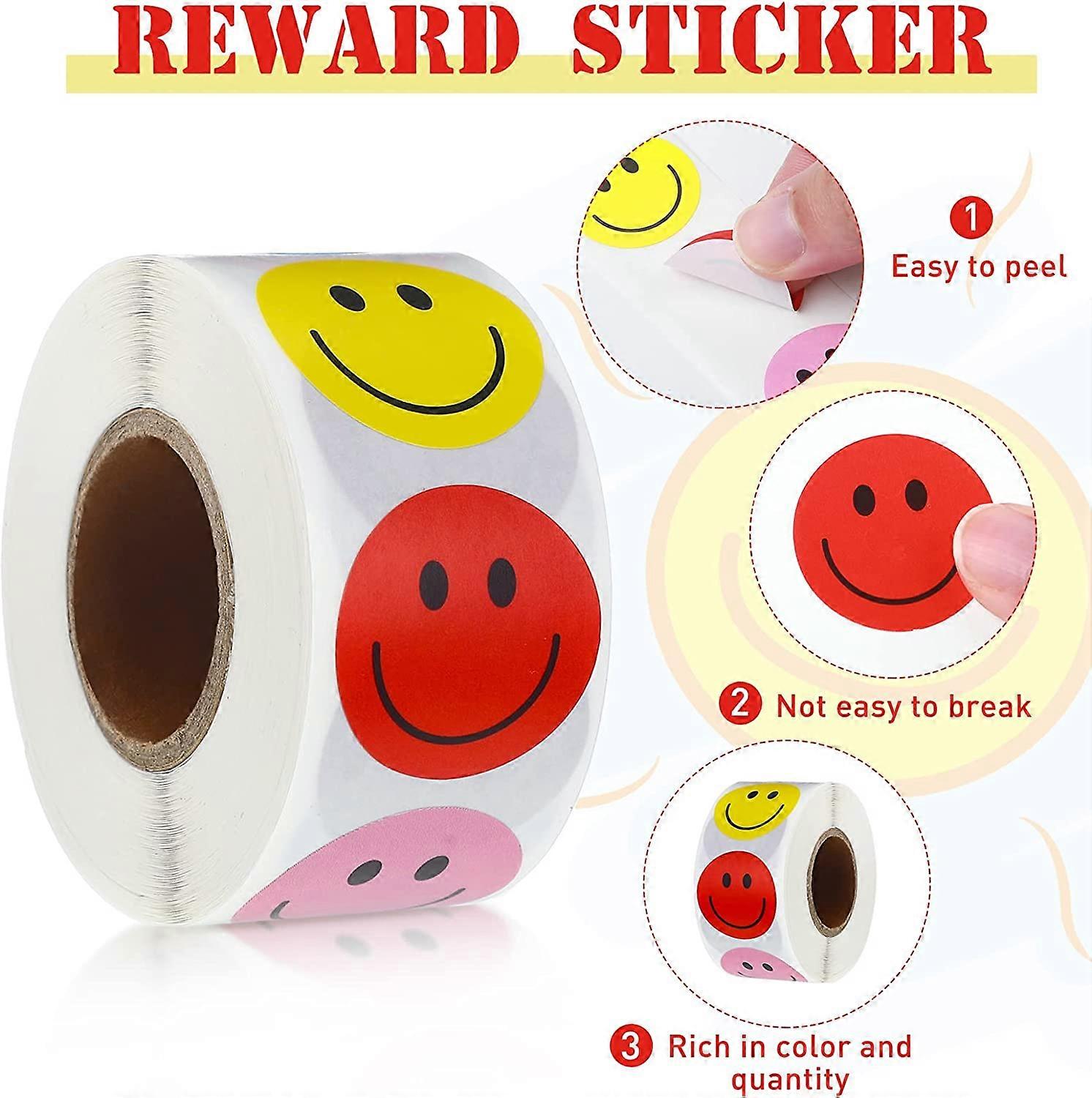 1500 Pieces Happy Smile Face Sticker Small Happy Face Stickers Mini ...