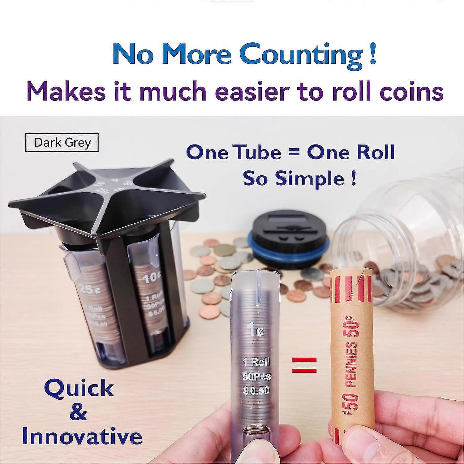 Coin Counter Coin Sorter Tube, Change Sorter Tube Coin Counter ...