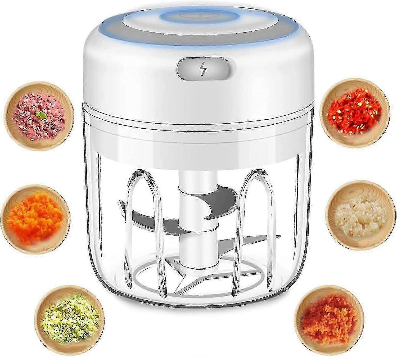 Cordless Electric Chopper, Mini Food Processor, 250ml, Easy To Clean ...