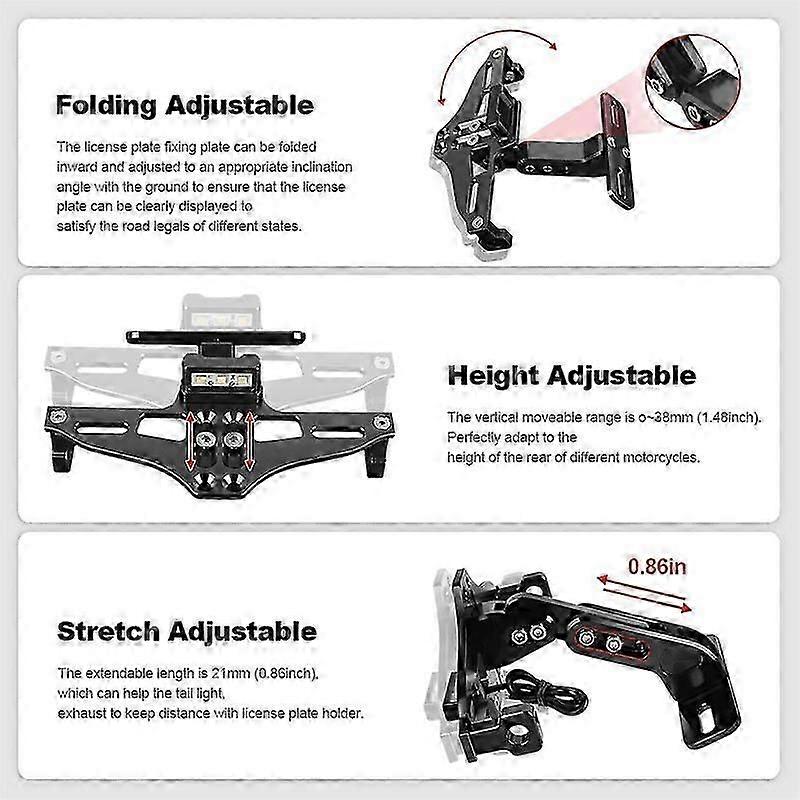 For Yamaha FZ6 FZ-6 ZF6N FZ6R FAZER All Years Motorcycle License Plate ...