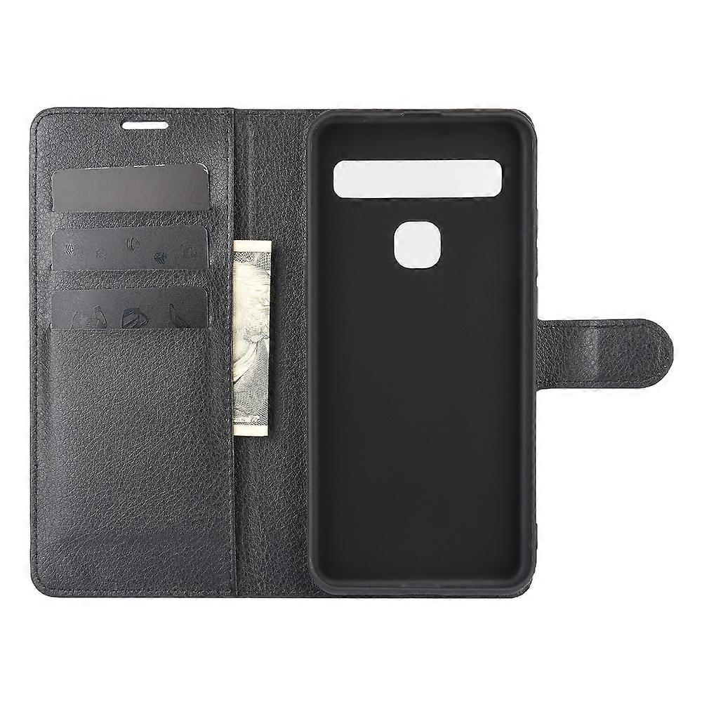 For TCL 10L Litchi Texture Horizontal Flip Protective Case with Holder ...
