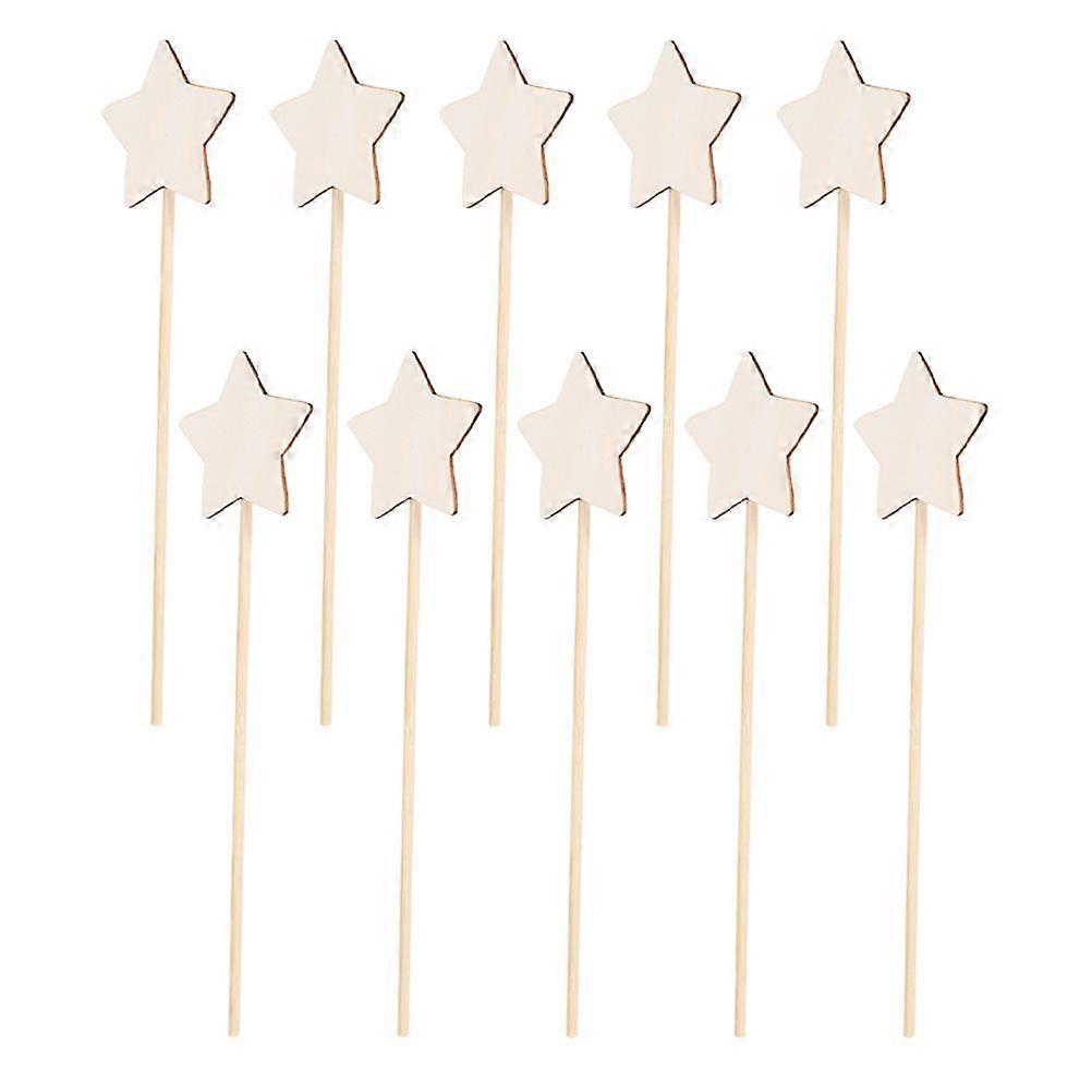 10pcs DIY Wooden Star Wands Kits for Kids Make Your Princess Wand Star ...