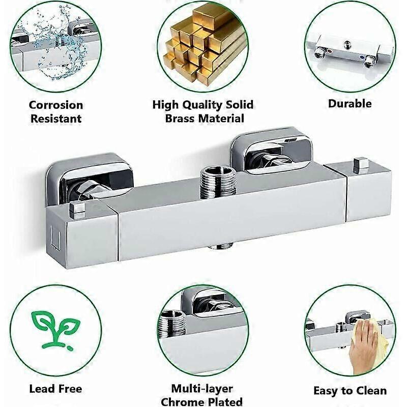 Thermostatic Shower Mixing Valve for Bathroom, Constant Temperature Hot ...