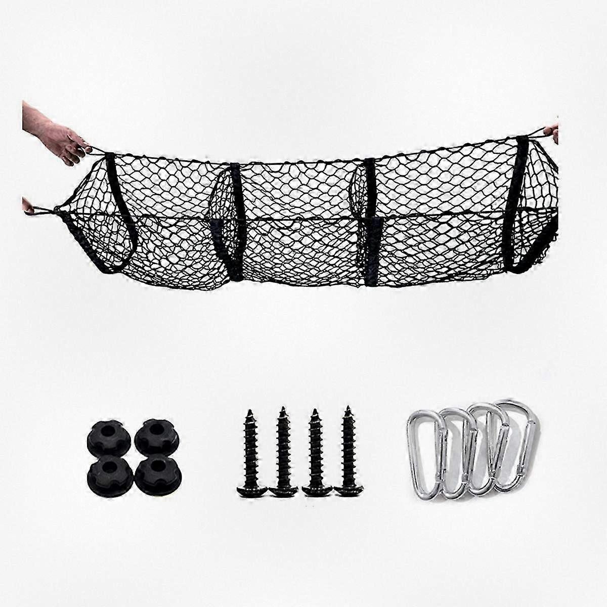 Rear Hook Car Storage Net Organizer for SUV Truck Trunk 100x30cm ...