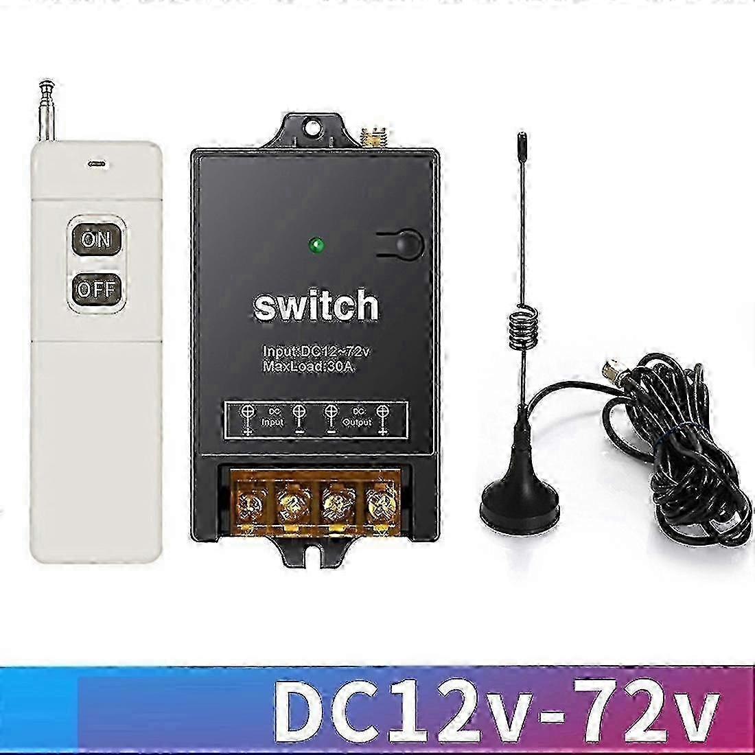 3000M Long Distance Wireless RF Switch, DC 12-72V/40A Relay for Water ...