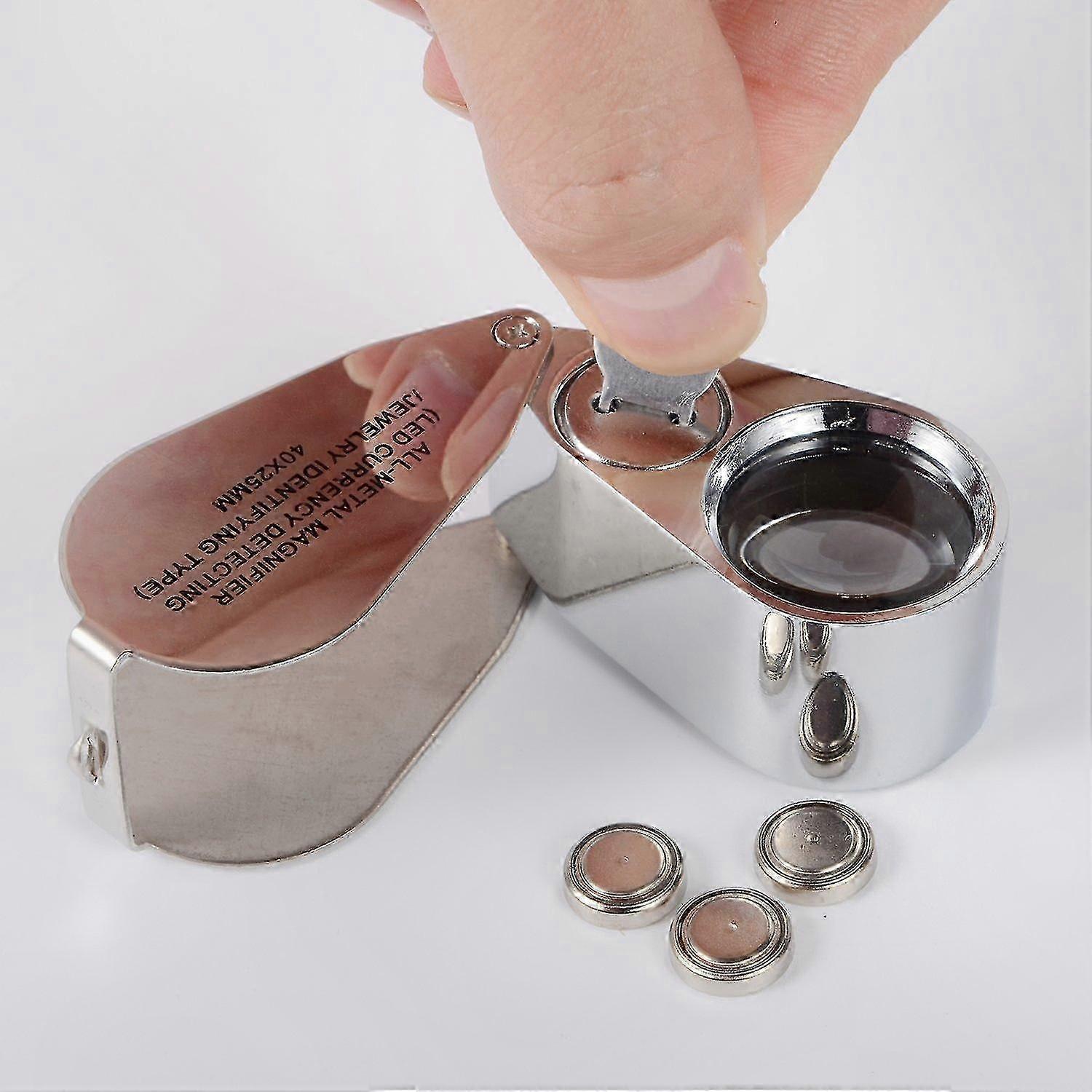 40X LED Magnifier Lens with Wide Field View, Adjustable Eye Loupe for ...