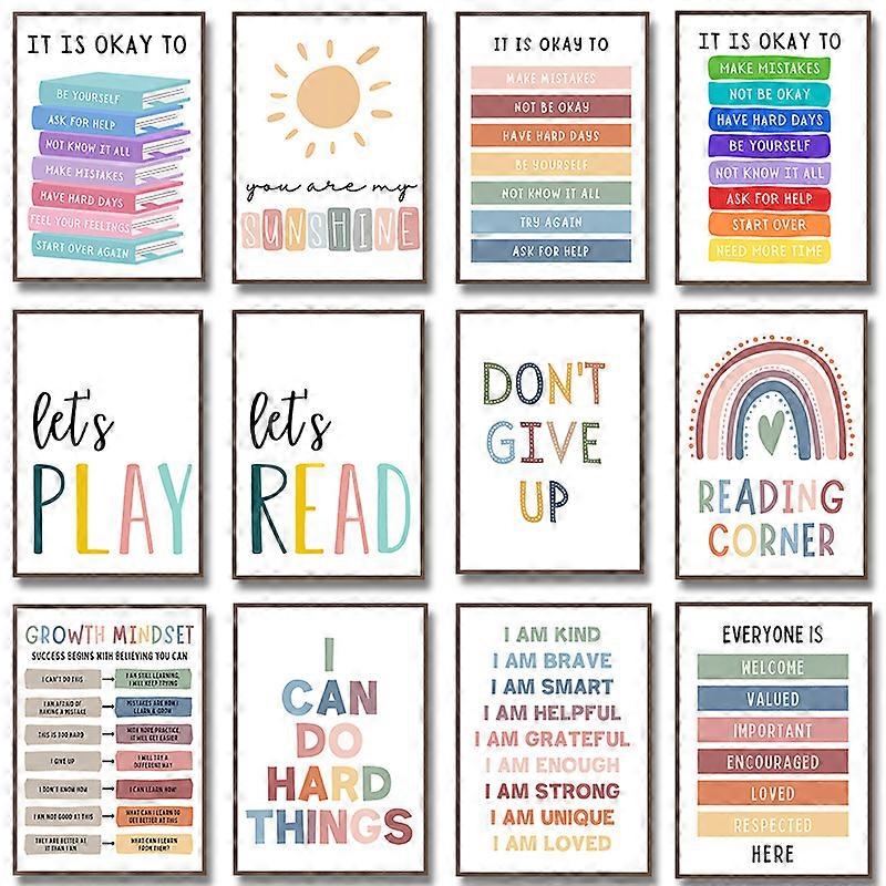 Kids Positive Affirmation Poster Self Confidence Quotes Motivational ...
