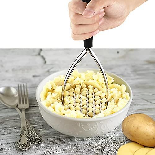 Potato Masher Stainless Steel Hand Plate Food Masher Kitchen Tool For ...