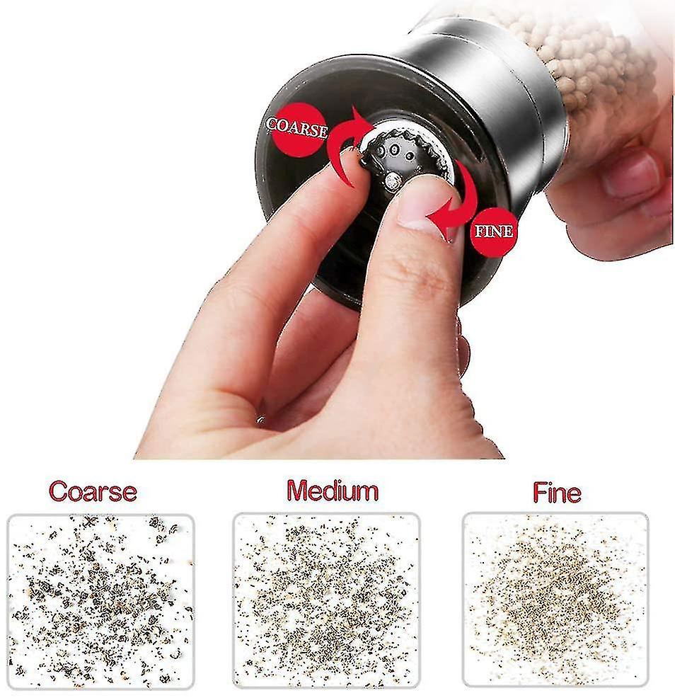 Stainless Steel Seasoning Spice Mill Set With Matching Stand ...