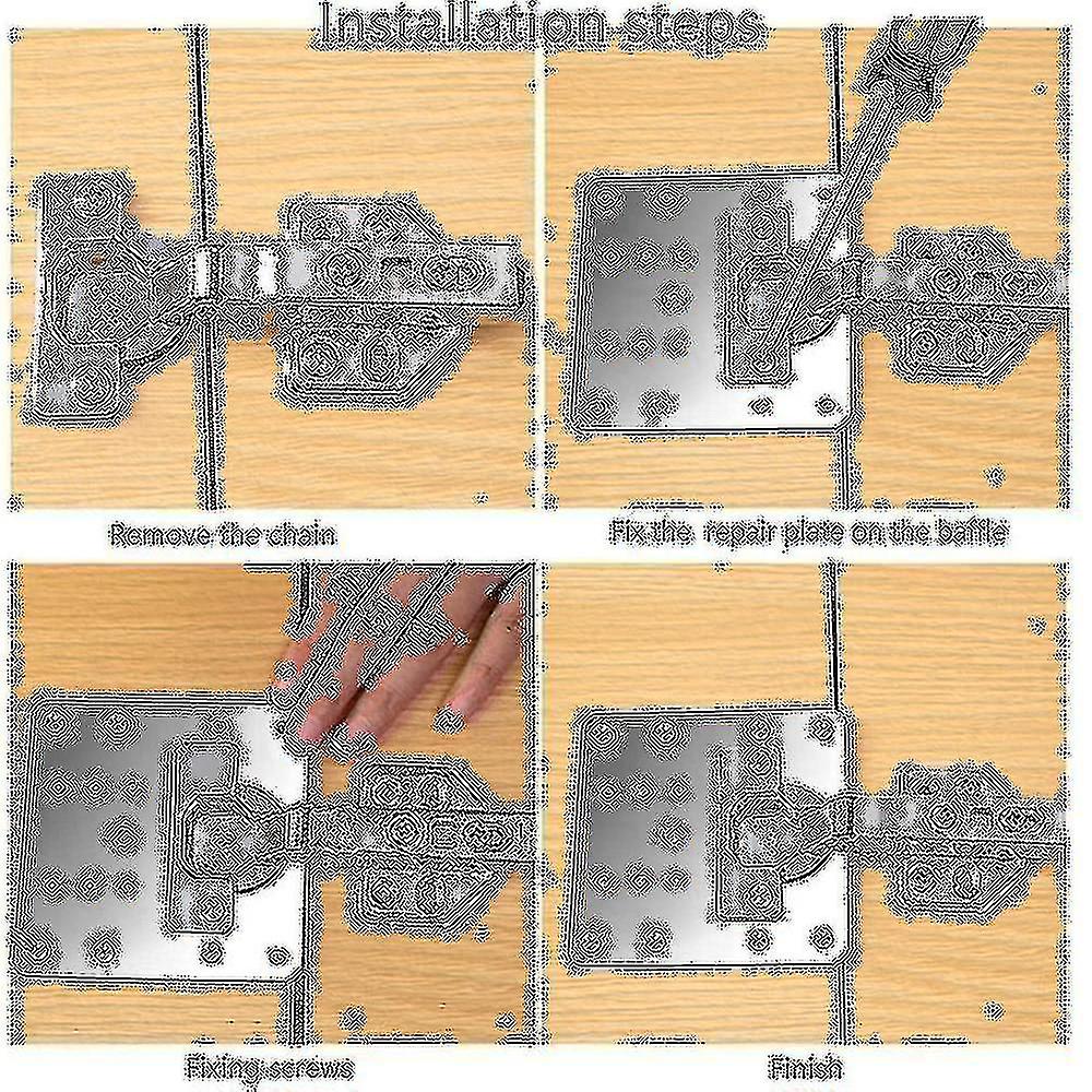 10pcs Cabinet Hinge Repair Plate Kit With Holes Flat Fixing Brackets ...