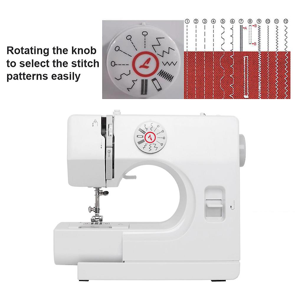 Portable Sewing Machines With 12 Built-in Stitch Patterns Light | Fruugo IE