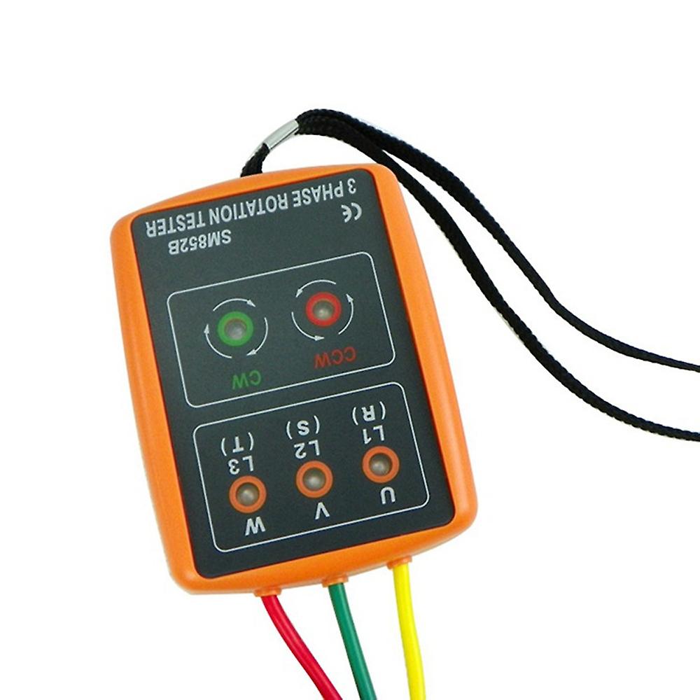 SM852B 3-Phase Rotation Tester Digital Phase Indicator Detector LED ...