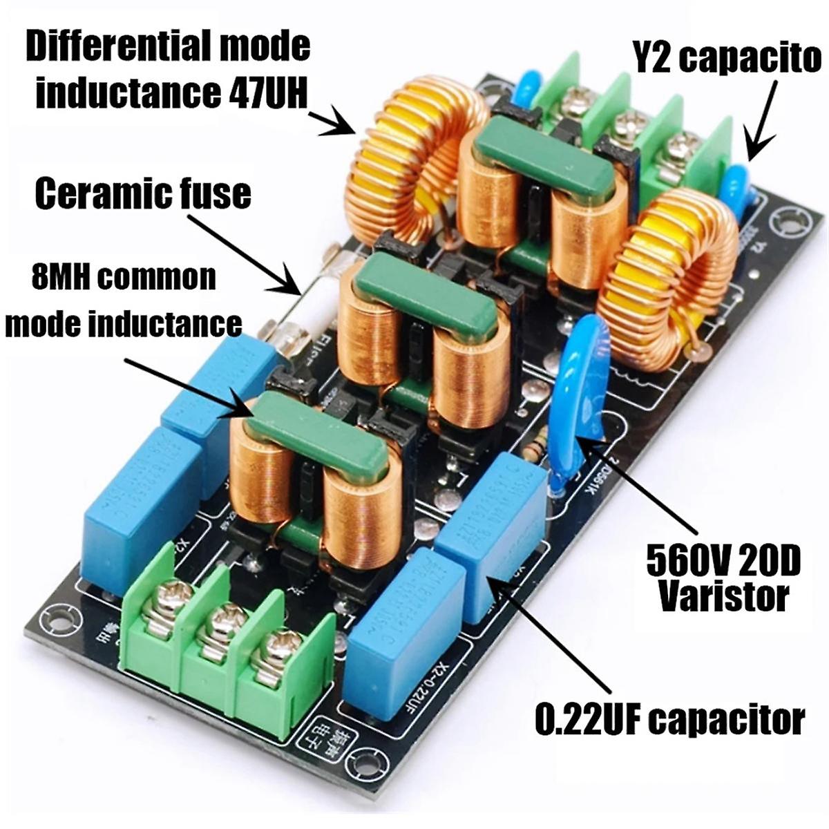 Four-Level Audio AC 220V Power Supply EMI EMI Filter 110V Differential ...