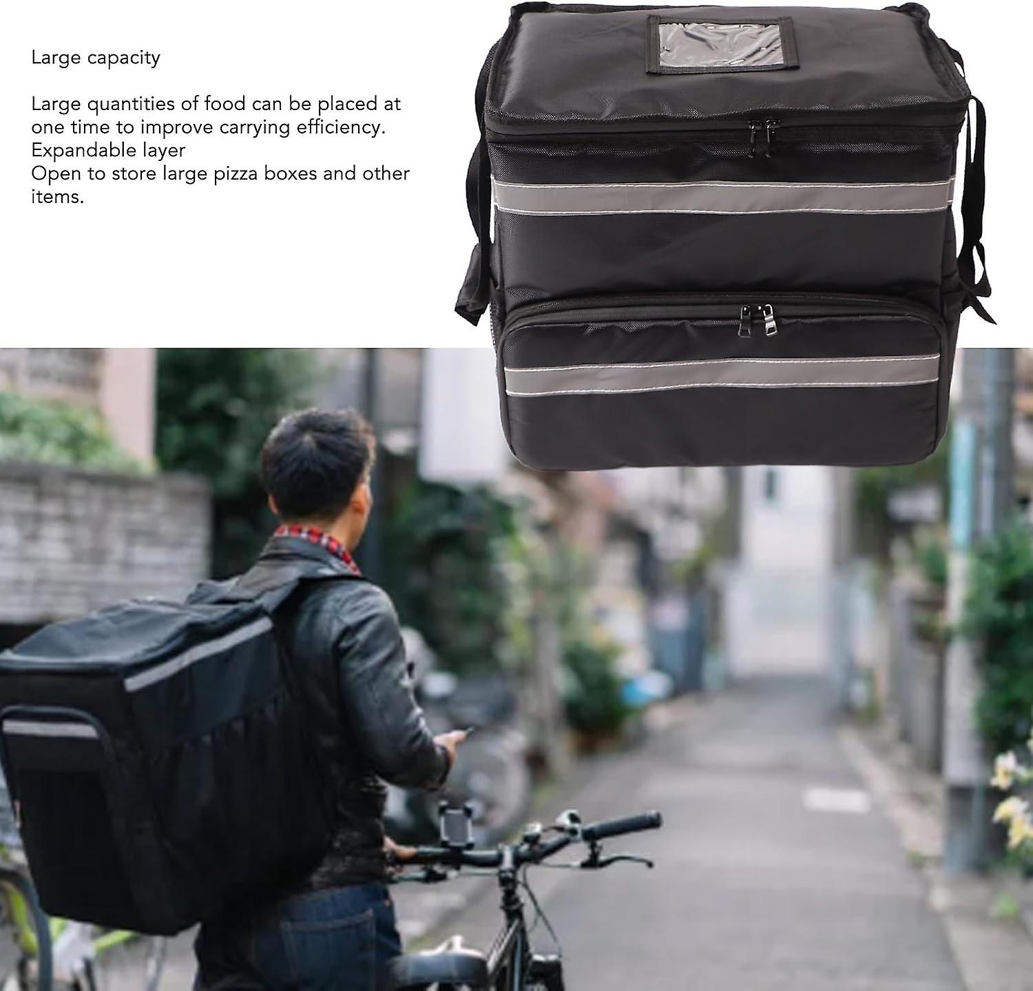Insulated Food Delivery Backpack, Expandable Pizza Delivery Bags 50L ...