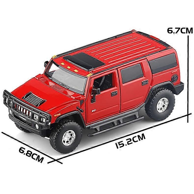 1/32 Hummer H2 SUV Off Road Toy Car JKM Diecast Metal Miniature Model ...