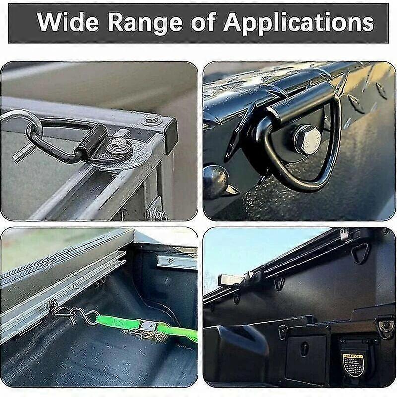 Lashing Rings 6 Pieces D Mounting Ring Lashing Ring 85x63mm, Black ...