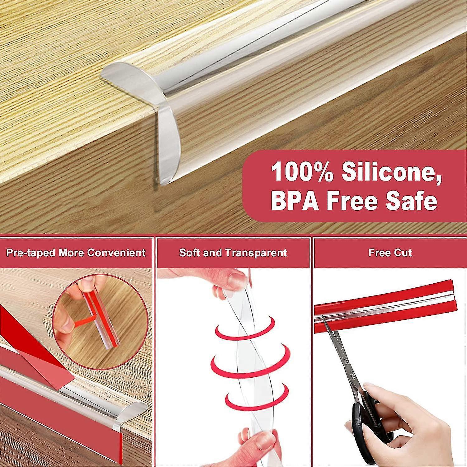 Silicone Edge Protector Strip, 3m Baby Proofing Corner Protectors For ...