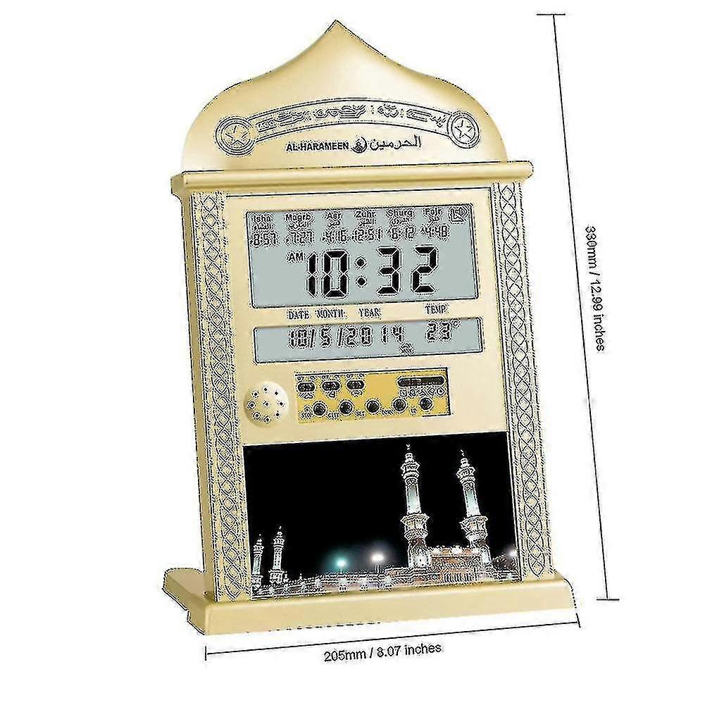 Azan Mosque Prayer Clock Islamic Mosque Azan Calendar Muslim Prayer ...