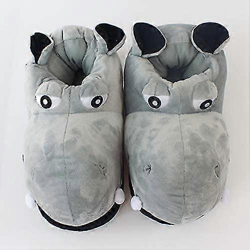 Cotton Slippers Adult Hippo Home Slippers Slippers Plush Animal ...