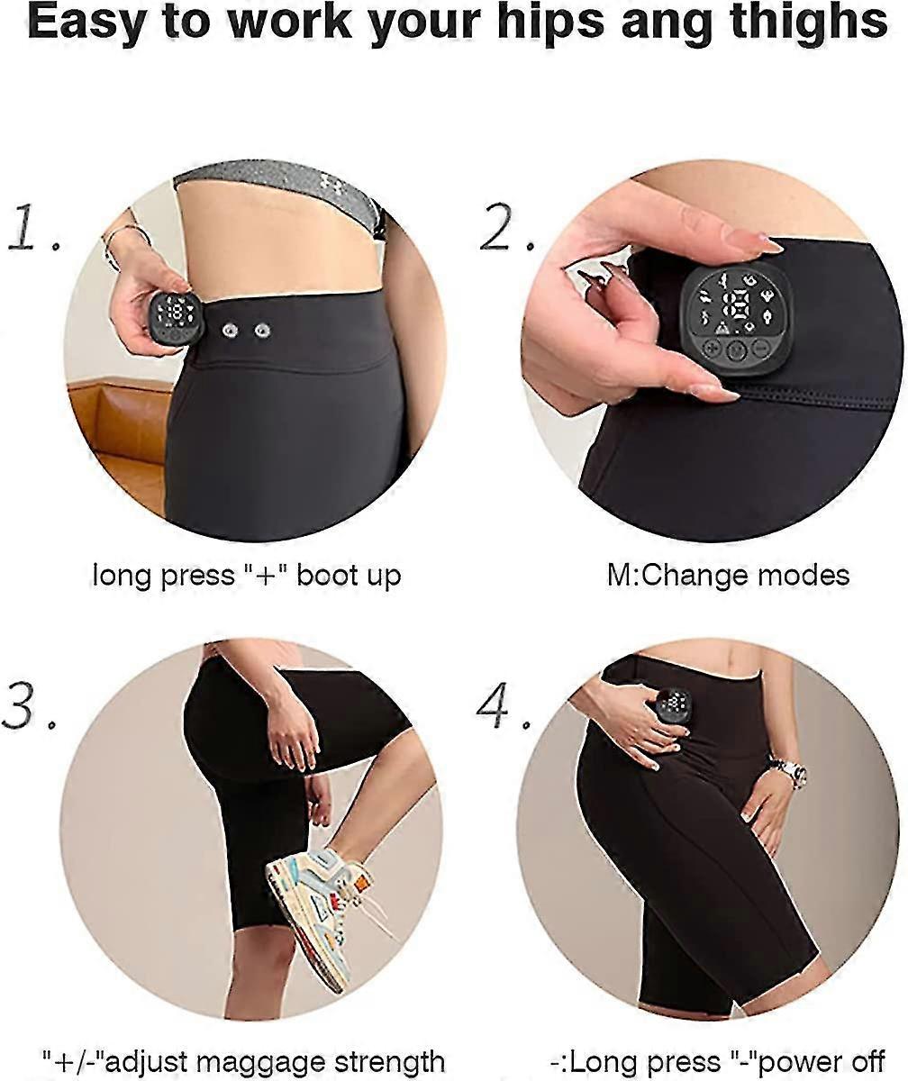 High Waist Shorts Yoga Pants With Ems Muscle Stimulator Rechargeable ...