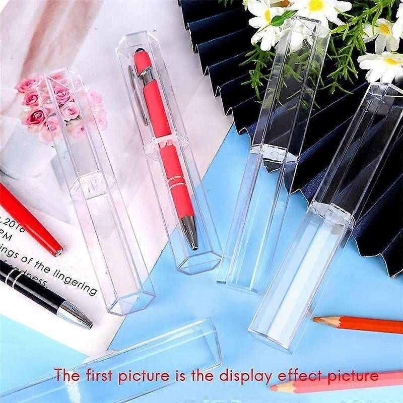 10 Pcs Acrylic Pen Boxes Clear Ballpoint Pen Case Pencil Gift Box Pen ...