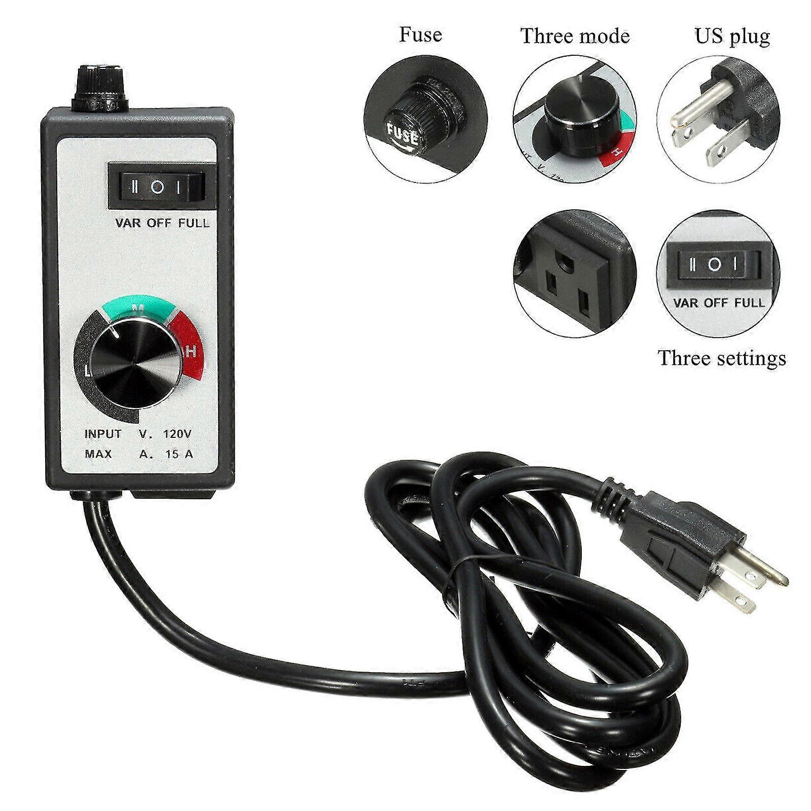 Universal Router Fan Variable Speed Controller Electric Motor Rheostat ...