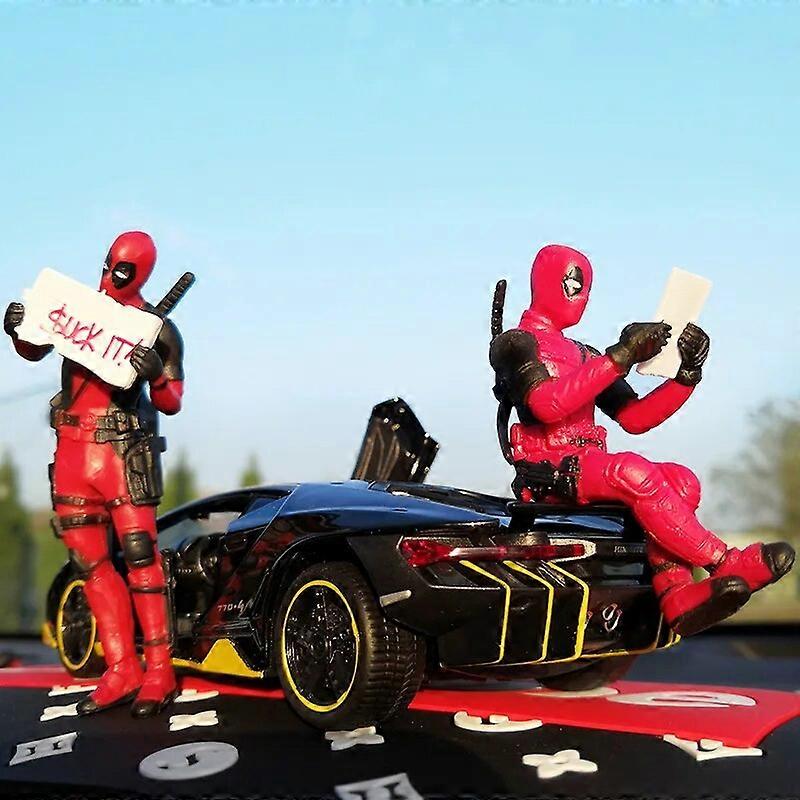 Car Ornament X-Men Deadpool 2 Action Figure Sitting Lying Posture Model ...