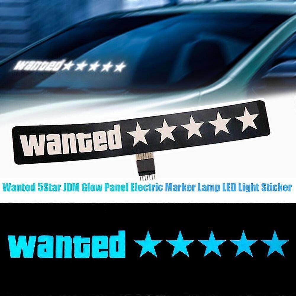 Fashion Windshield Electric LED Wanted Car Window Sticker Auto/Moto ...