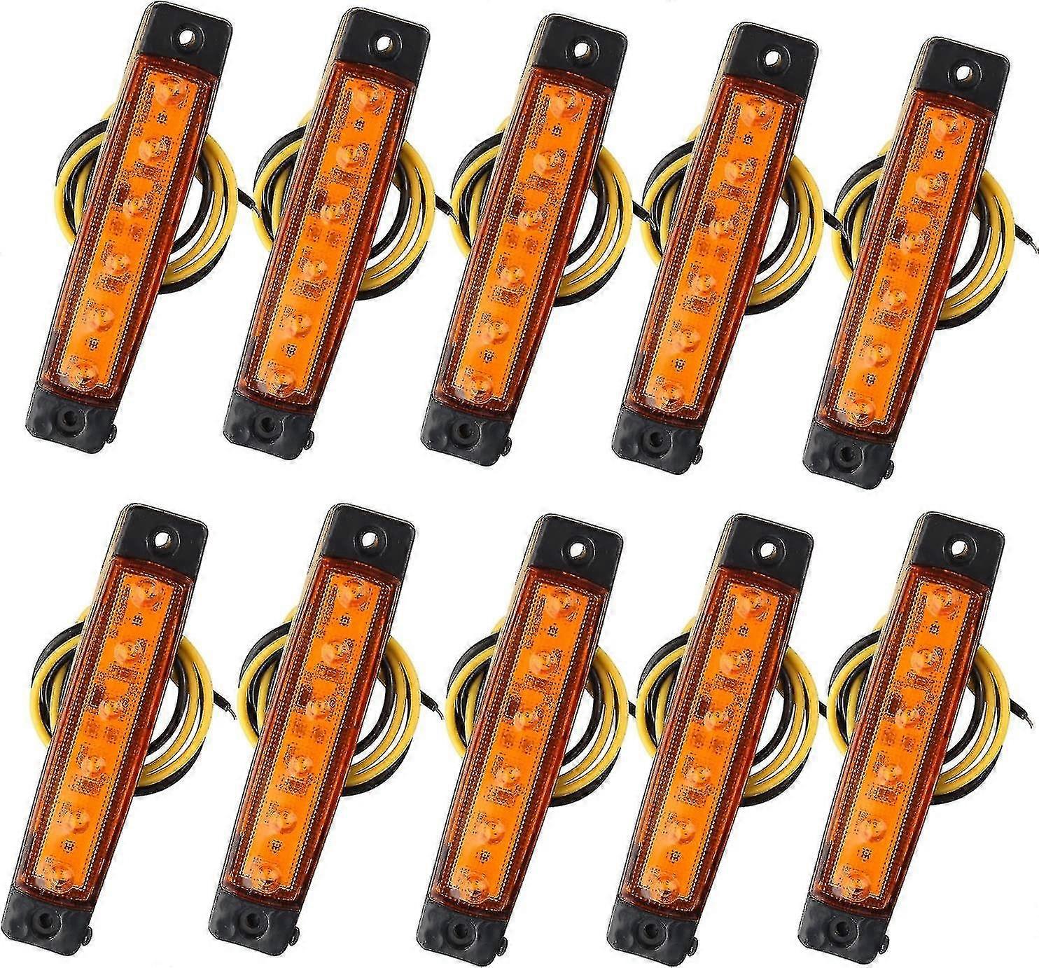 10 Pack 12v 6 Smd Led Side Marker Lights Front And Rear Marker Lights ...