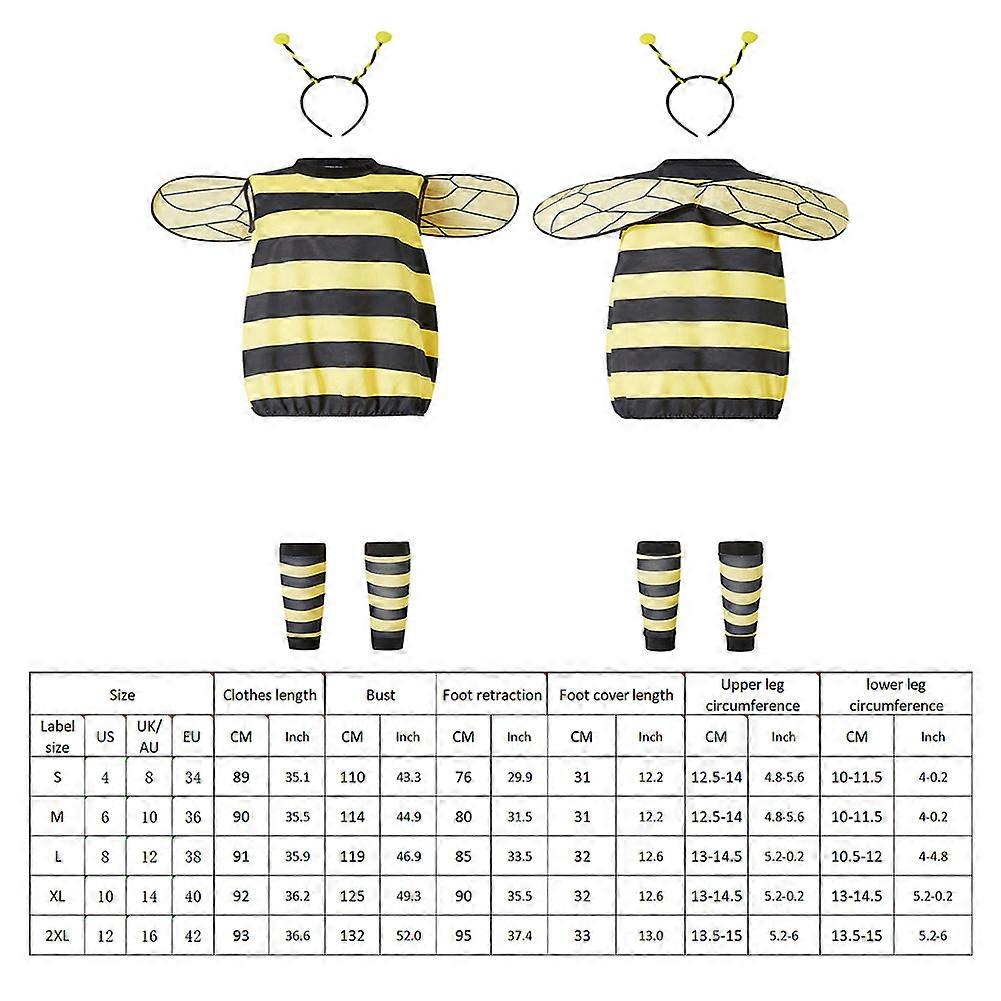 Bee Costume Kit Halloween Bee Cosplay Costume Women Bee Costume ...