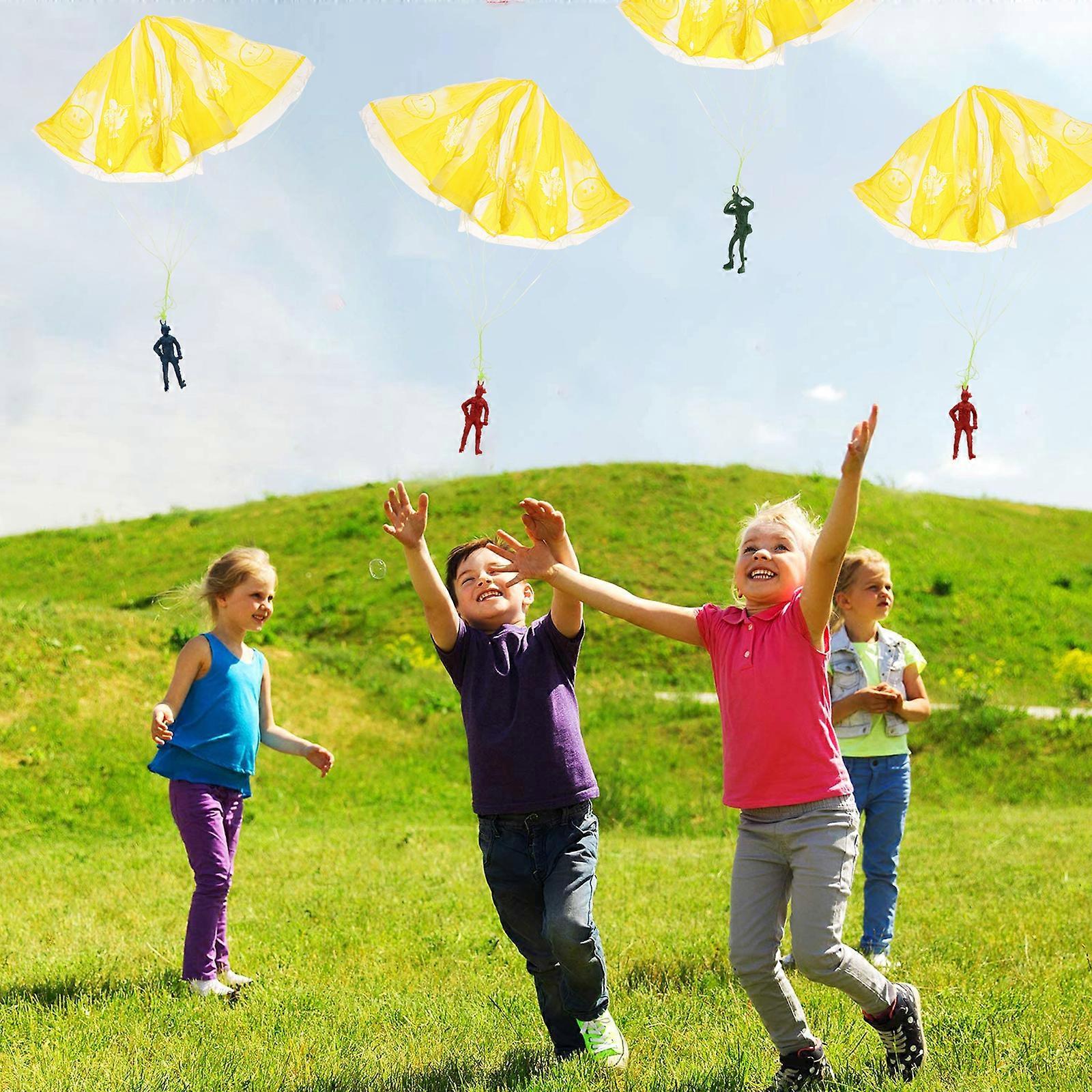 30Pcs Parachute Soldiers Toys Throwing Toys Outdoor Parachute Flying ...